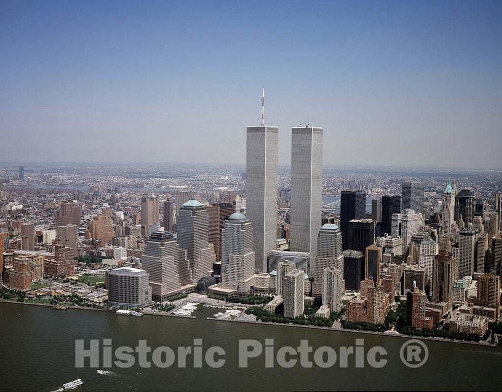 Photo- Aerial View of New York City, in which The World Trade Center T ...