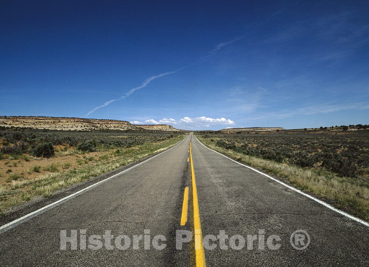 United States Photo - Country Road in Rural America – Historic Pictoric