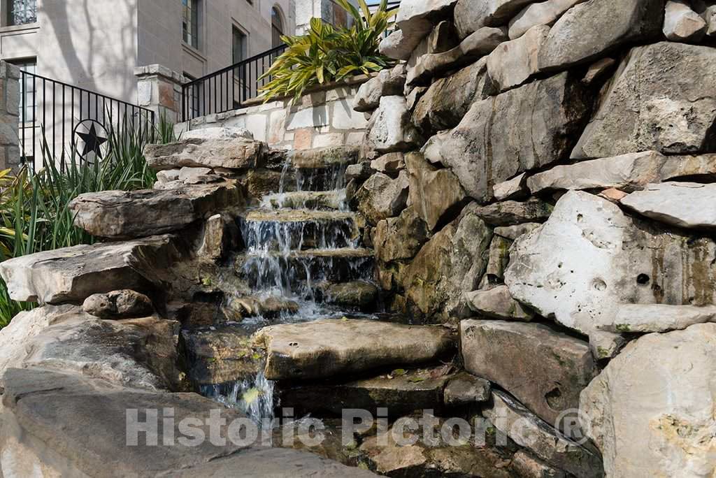 Photo- Stairway and Man Made Waterfall at The River Walk, Also Known a ...