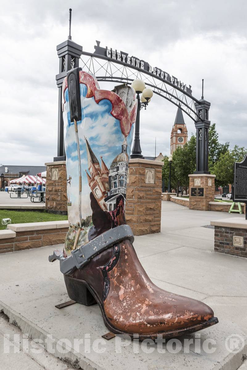 Photo - One of 19 Colorful Giant Boots, a Signature of Cheyenne, Wyomi ...