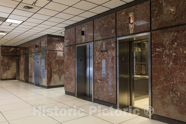 Photo- Elevator Lobby at The Santa Fe Terminal Complex, an 18-Acre Com ...