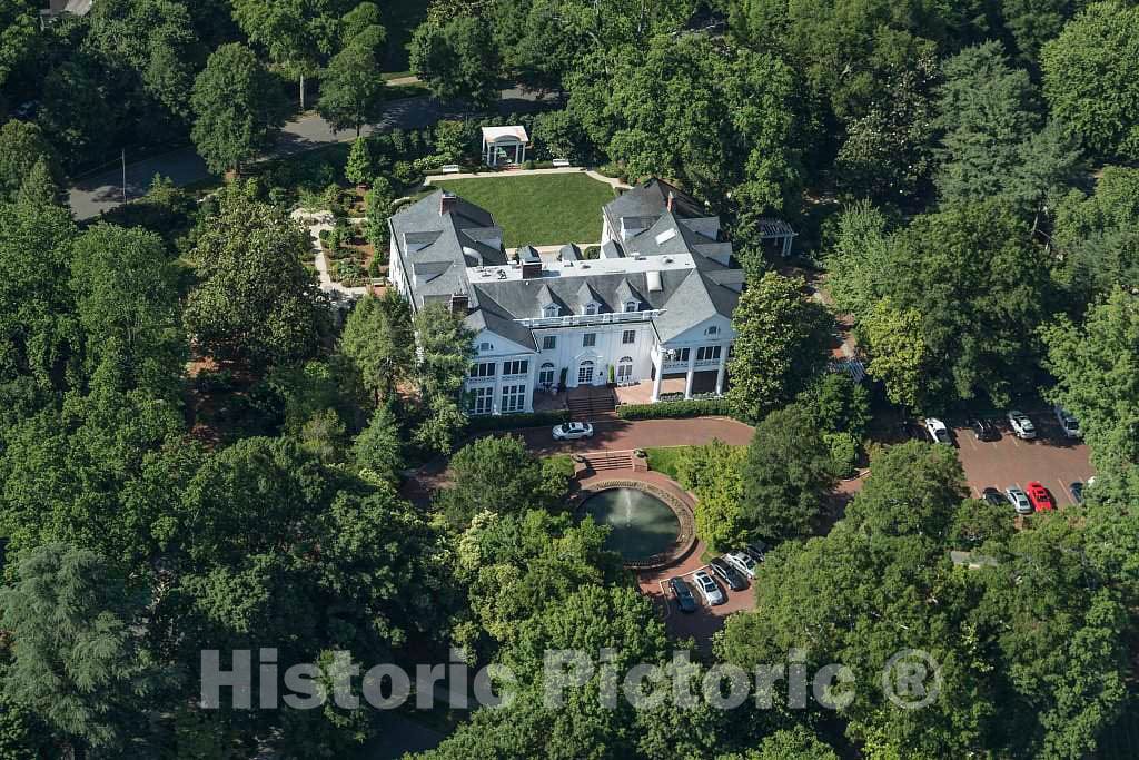 Photo- Aerial View of The Duke Mansion Outside Charlotte, in Mecklenbu ...
