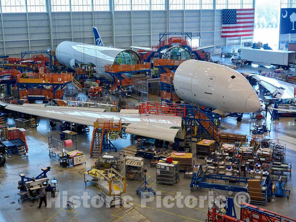 Photo- Work progresses at Boeing South Carolina, an Assembly site for ...