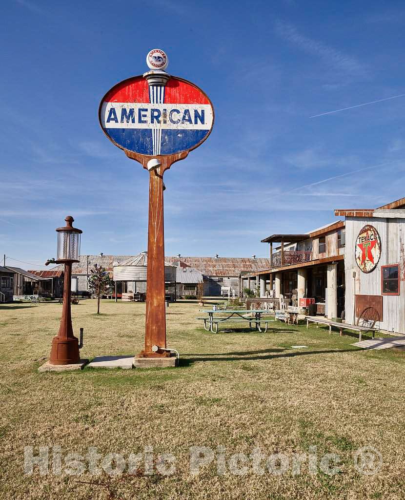 Photo - Gas Pump and Signs on The Hopson Plantation site on The outski ...