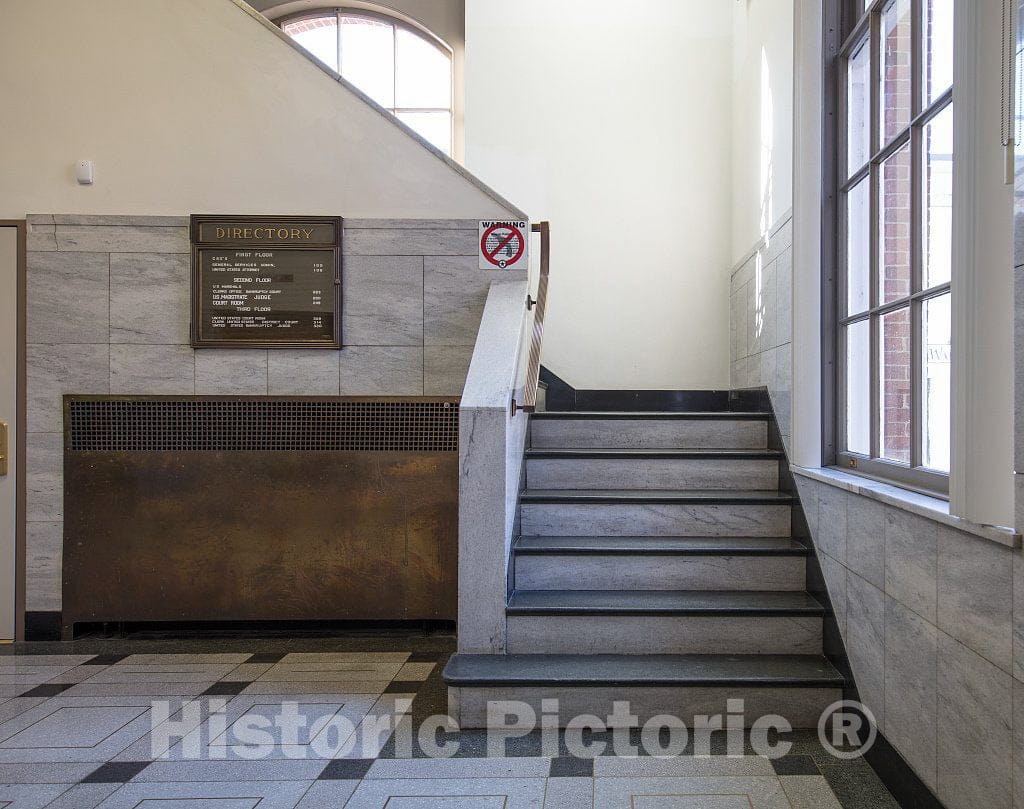 Photo- Stairway. U.S. Courthouse, Harrisonburg, Virginia 2 Fine Art Ph ...
