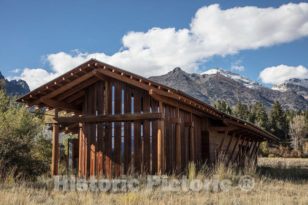 Photo- Building at The Laurance S. Rockefeller Preserve in Grand Teton ...