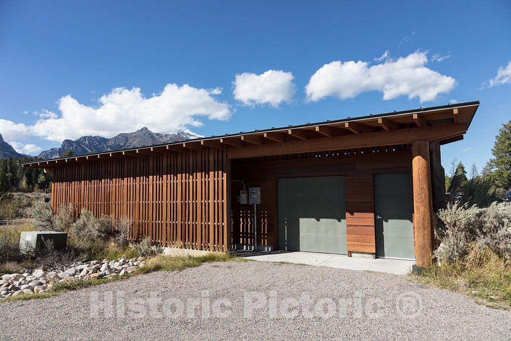 Photo- Building at the Laurance S. Rockefeller Preserve in Grand Teton ...