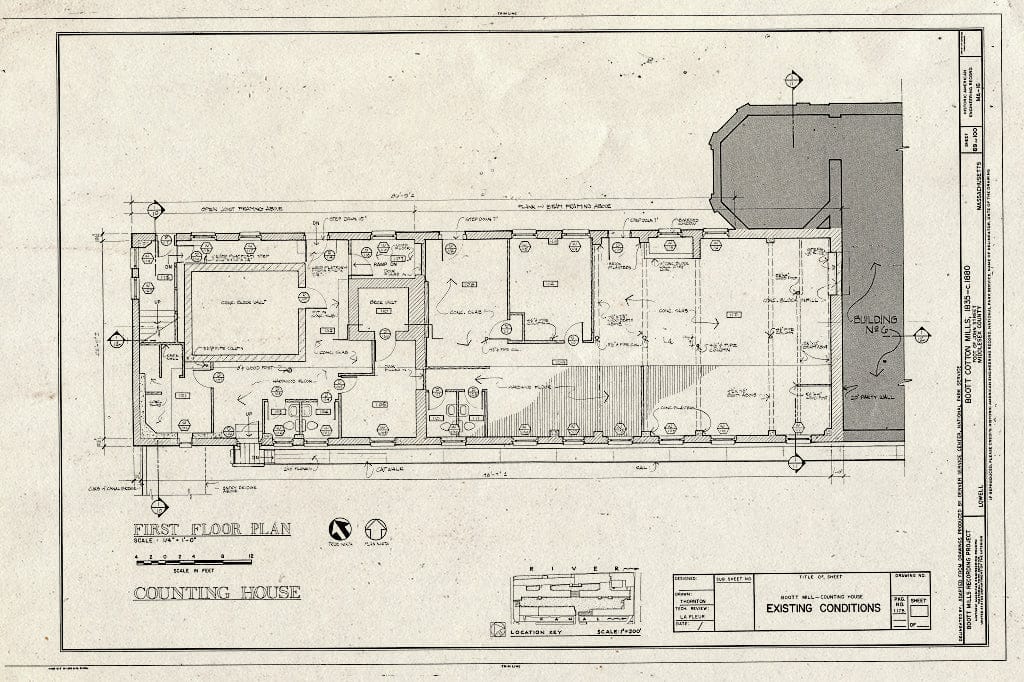 Blueprint Counting House, First Floor Plan, Existing Conditions - Boot ...