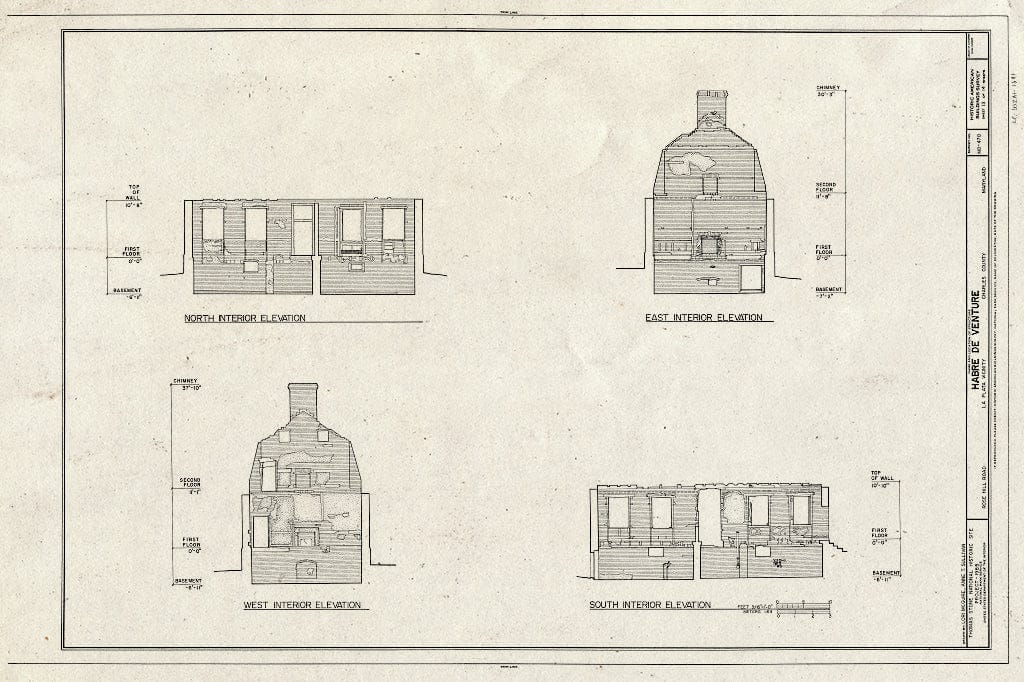 Blueprint HABS MD,9-Porto.V,3- (Sheet 13 of 14) - Habre de Venture, Ro ...