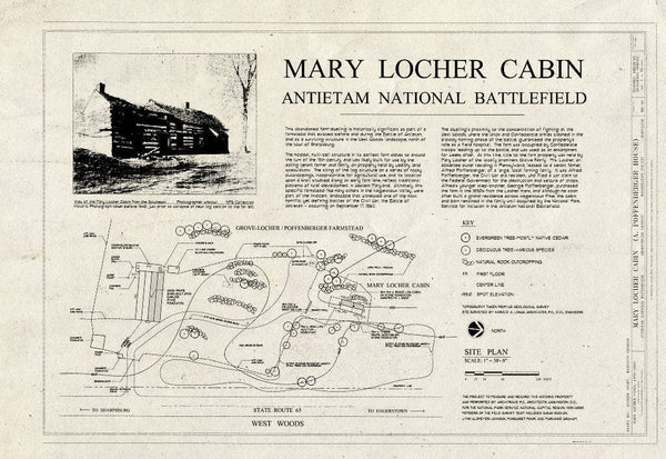 Blueprint HABS MD,22-Anti.V,2- (Sheet 1 of 5) - Mary Locher Cabin, Rou ...