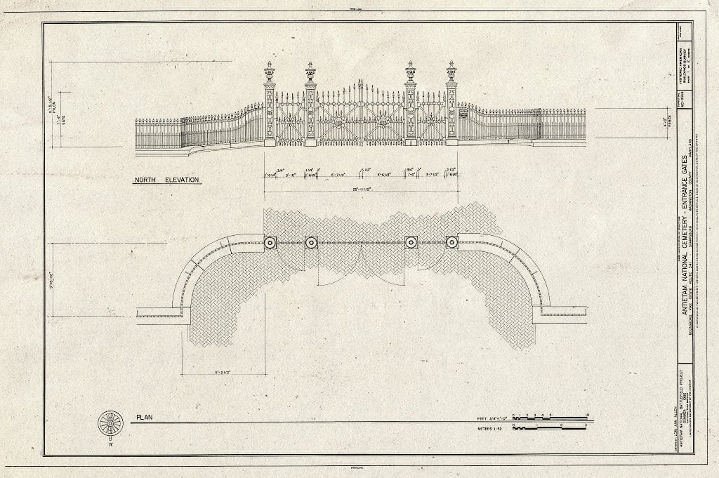 Blueprint HABS MD,22-Sharp,1B- (Sheet 1 of 2) - Antietam National Ceme ...