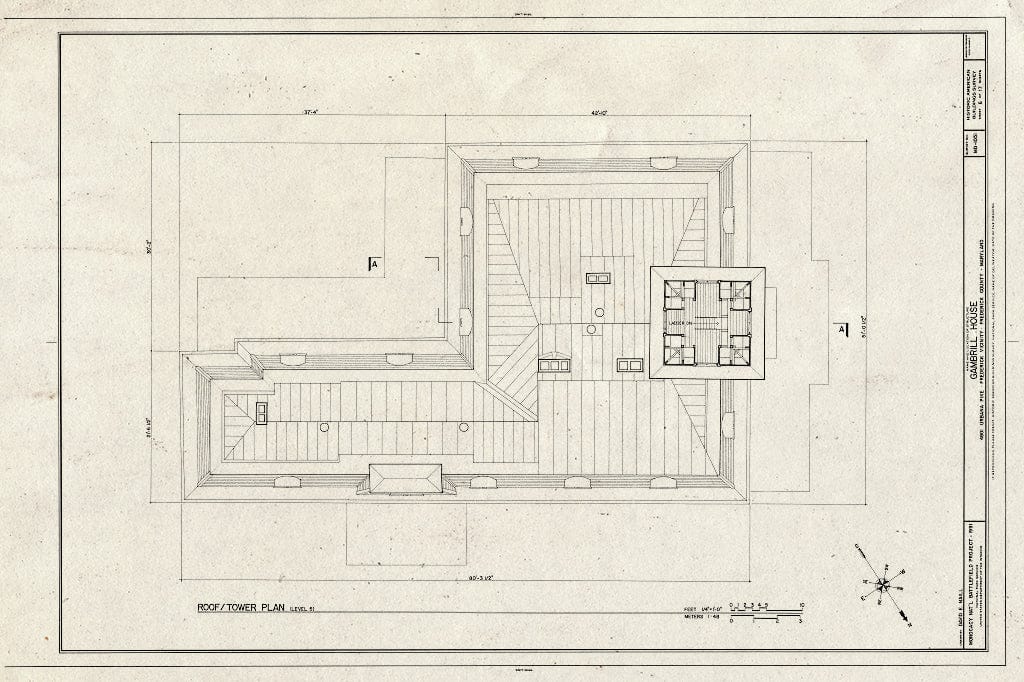 Blueprint HABS MD,11-FRED.V,18- (Sheet 6 of 17) - Gambrill House, Urba ...