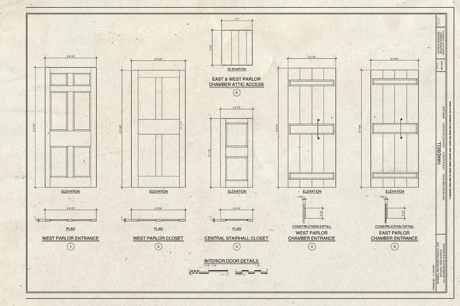 Blueprint Interior Door Details - Handsell, 4837 Indiantown Road, Vien ...
