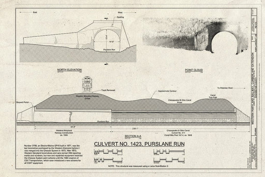 Blueprint Culvert No. 1423, Purslane Run - Western Maryland Railway, C ...
