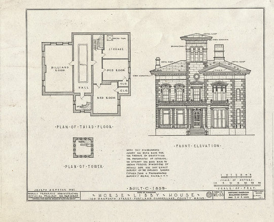 Blueprint HABS ME,3-Port,15- (Sheet 2 of 2) - Morse-Libby House, 109 D ...