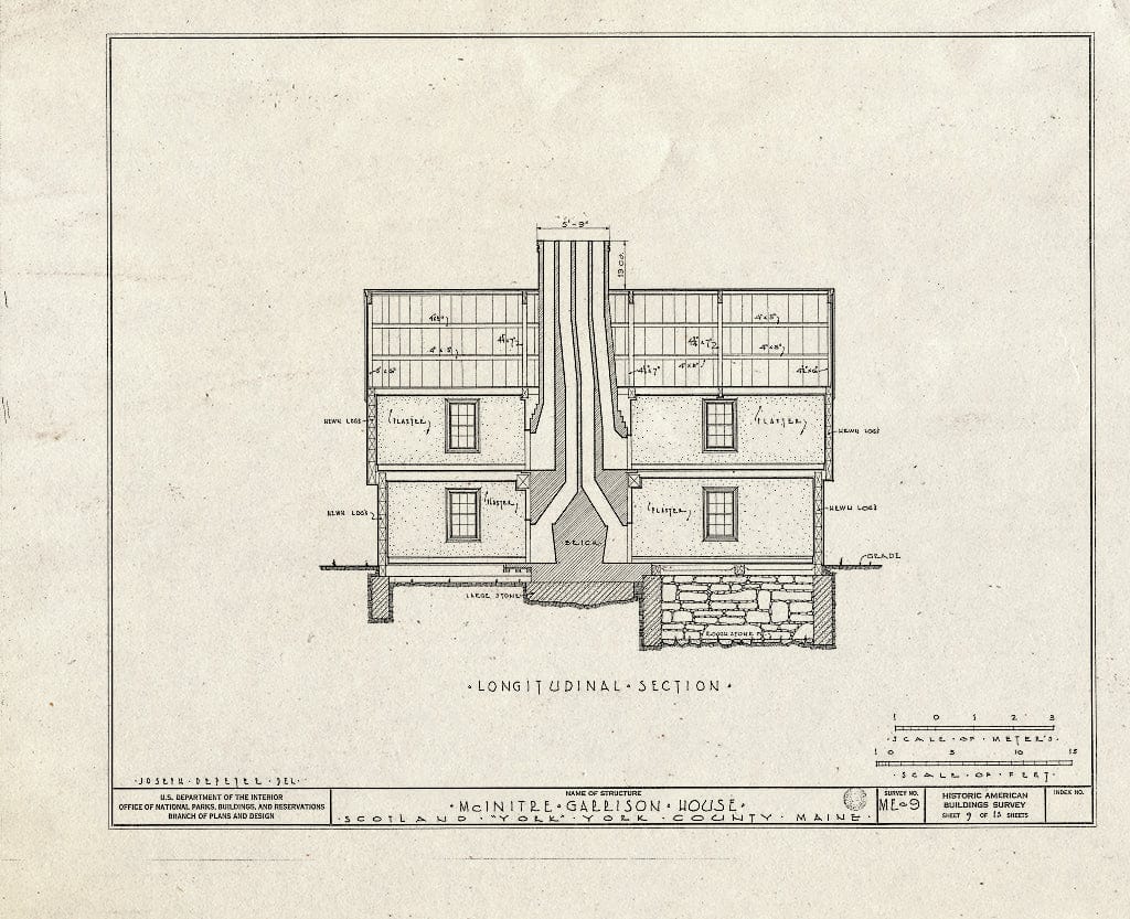 Blueprint HABS ME,16-Bern.V,1- (Sheet 9 of 13) - McIntire-Garrison Hou ...
