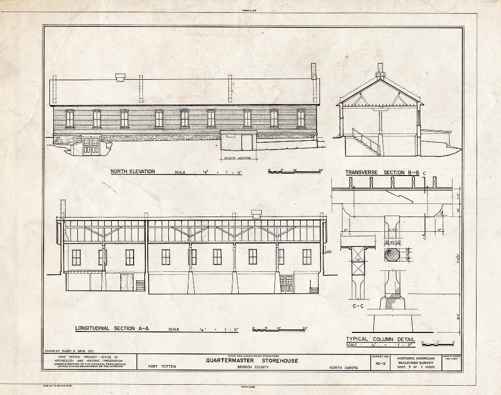 Historic Pictoric : Blueprint HABS ND,3-FOTO,1I- (Sheet 2 of 3) - Fort