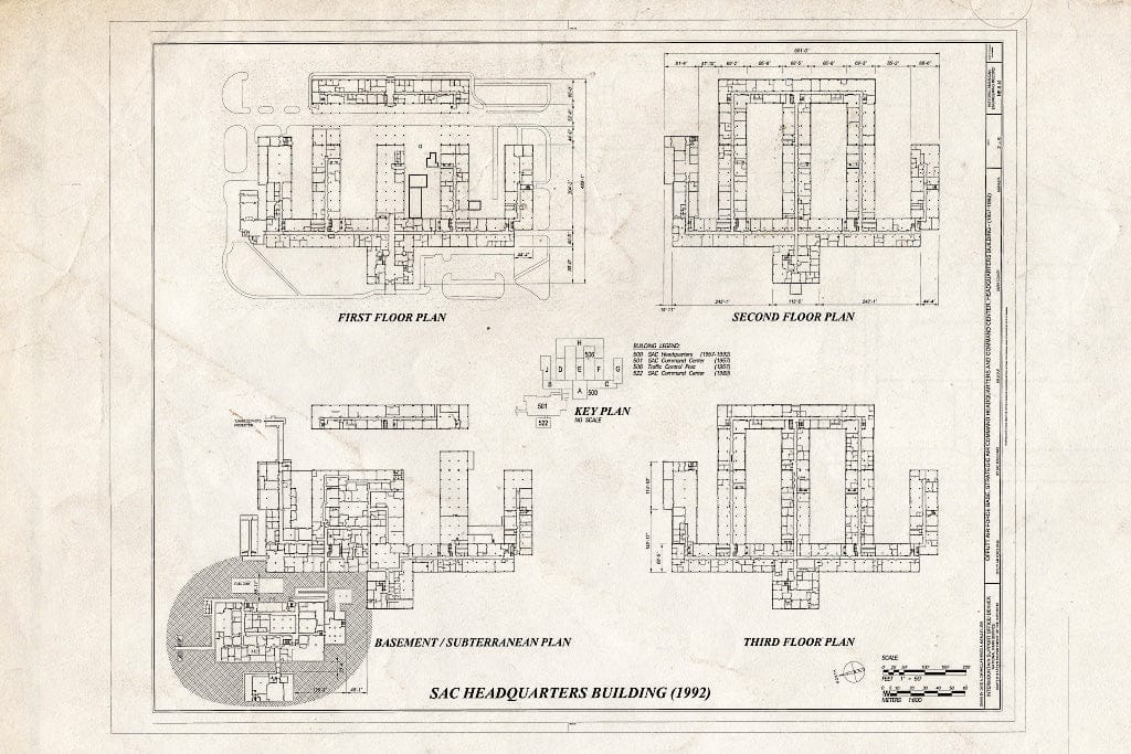 Historic Pictoric : Blueprint Floor Plans - Offutt Air Force Base, Str