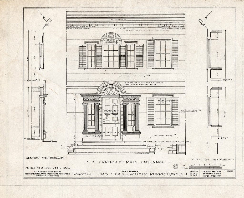 Historic Pictoric : Blueprint HABS NJ,14-MORTO,2- (Sheet 14 of 27) - C