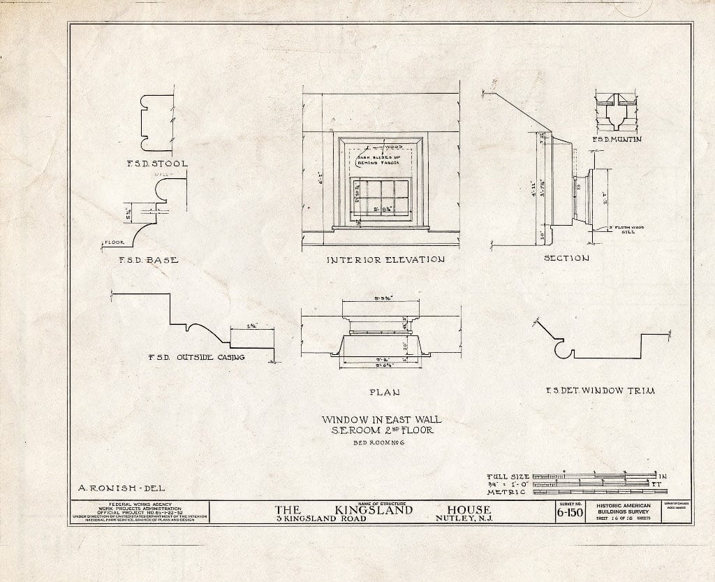 Historic Pictoric : Blueprint HABS NJ,7-NUT,2- (Sheet 16 of 18 ...