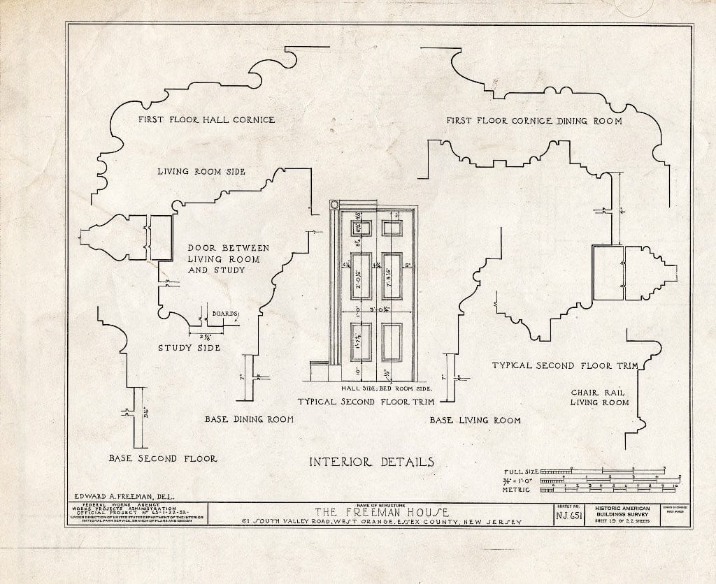 Historic Pictoric : Blueprint HABS NJ,7-ORAW,3- (Sheet 19 of 22 ...