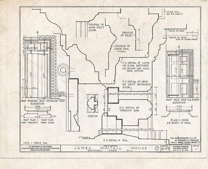Historic Pictoric : Blueprint HABS NJ,8-NAPA,1- (Sheet 8 of 18 ...