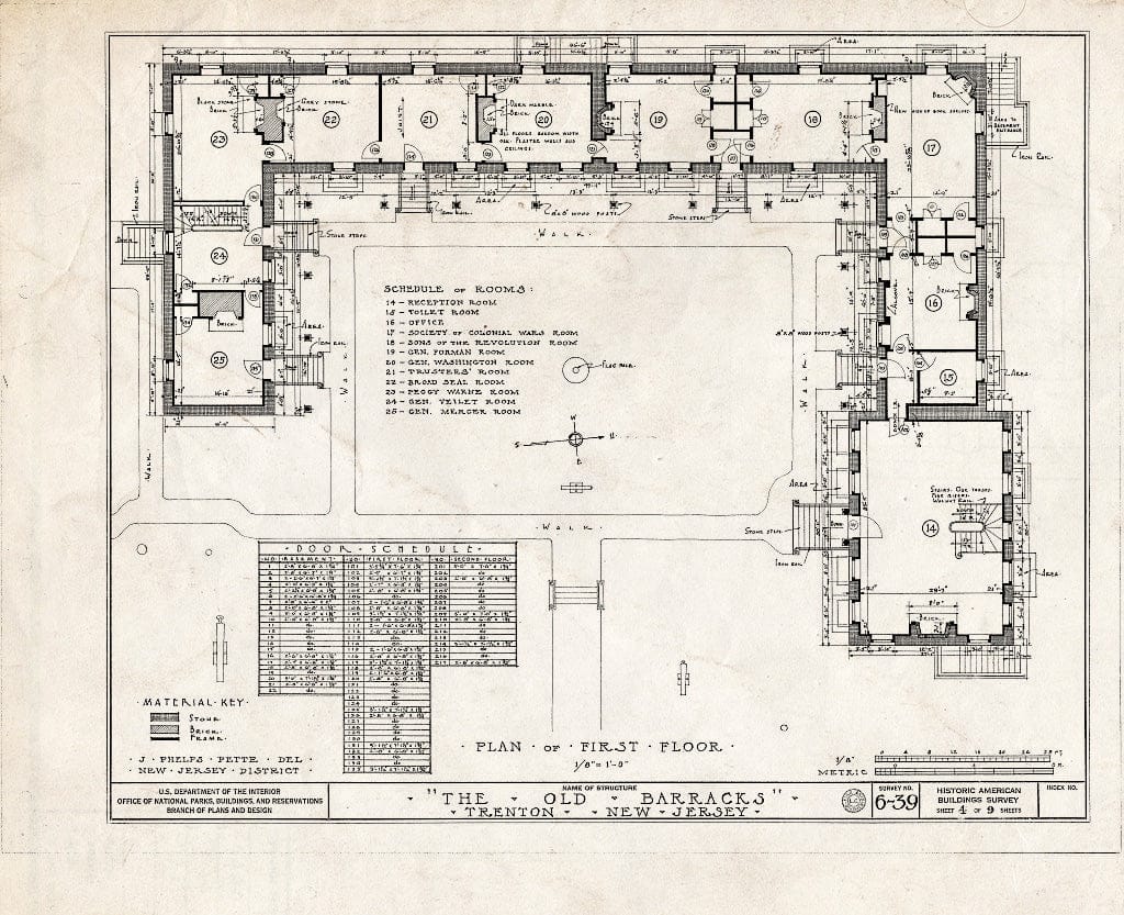 Historic Pictoric : Blueprint HABS NJ,11-Tret,4- (Sheet 4 of 9) - Old ...