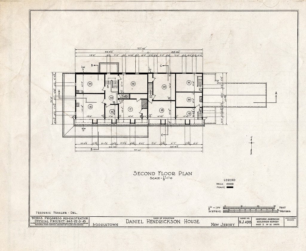 Historic Pictoric : Blueprint HABS NJ,13-HOL,1- (Sheet 3 of 16 ...