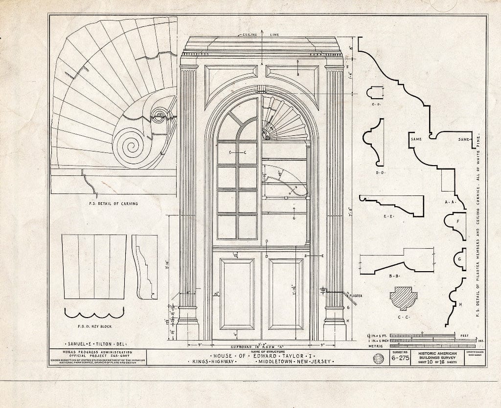 Historic Pictoric : Blueprint HABS NJ,13-MIDTO,1- (Sheet 10 of 16 ...