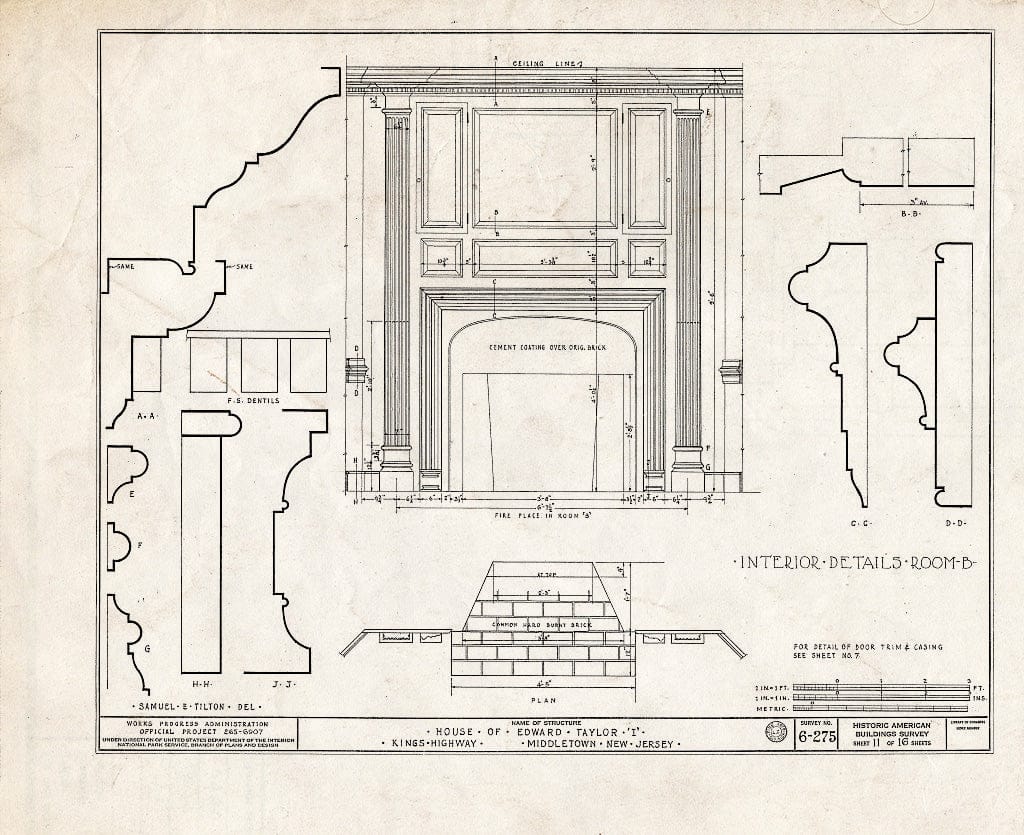 Historic Pictoric : Blueprint HABS NJ,13-MIDTO,1- (Sheet 11 of 16 ...