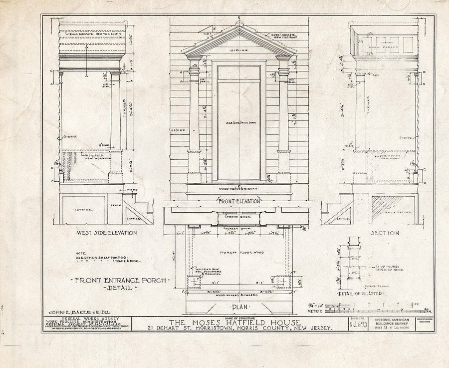 Historic Pictoric : Blueprint HABS NJ,14-MORTO,11- (Sheet 8 of 16 ...