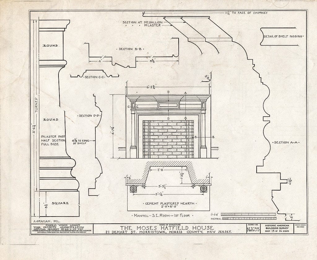 Historic Pictoric : Blueprint HABS NJ,14-MORTO,11- (Sheet 15 of 16 ...