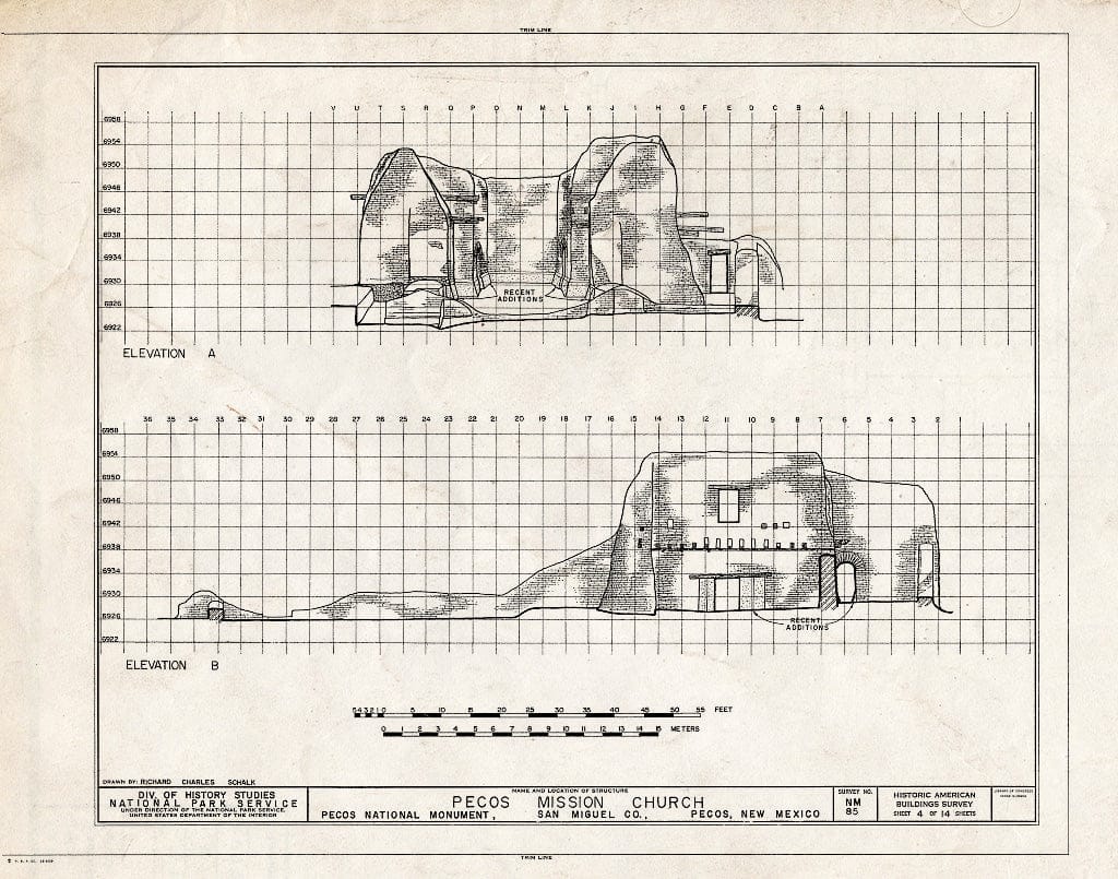 Historic Pictoric : Blueprint HABS NM,24-PECO,1- (Sheet 4 of 14 ...