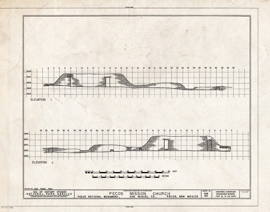Historic Pictoric : Blueprint HABS NM,24-PECO,1- (Sheet 8 of 14 ...