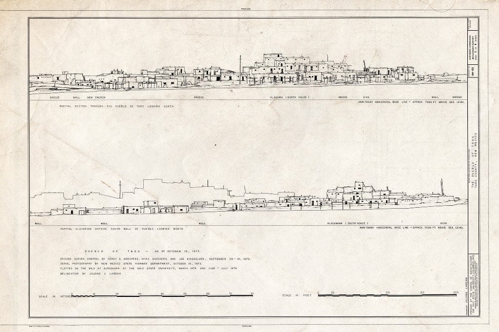 Historic Pictoric : Blueprint Partial Elevation and Partial Section ...