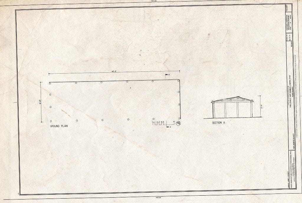 Historic Pictoric : Blueprint Plan, Section - Twelve Mile Camp (Gamble ...