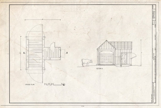 Historic Pictoric : Blueprint Plan, Section - Weighing Station, Deeth ...
