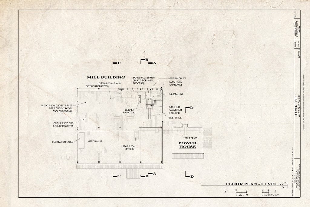 Historic Pictoric : Blueprint Floor Plan - Level 5 - Belmont Mill ...