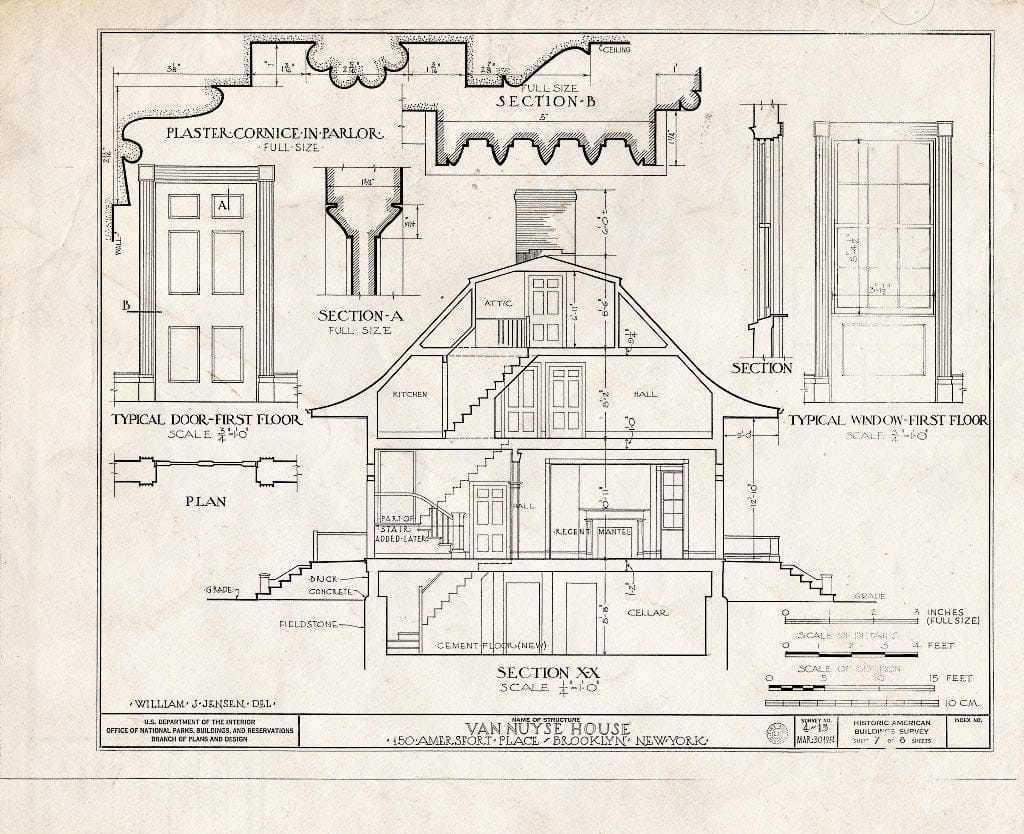 Historic Pictoric : Blueprint HABS NY,24-Brok,3- (Sheet 7 of 8 ...