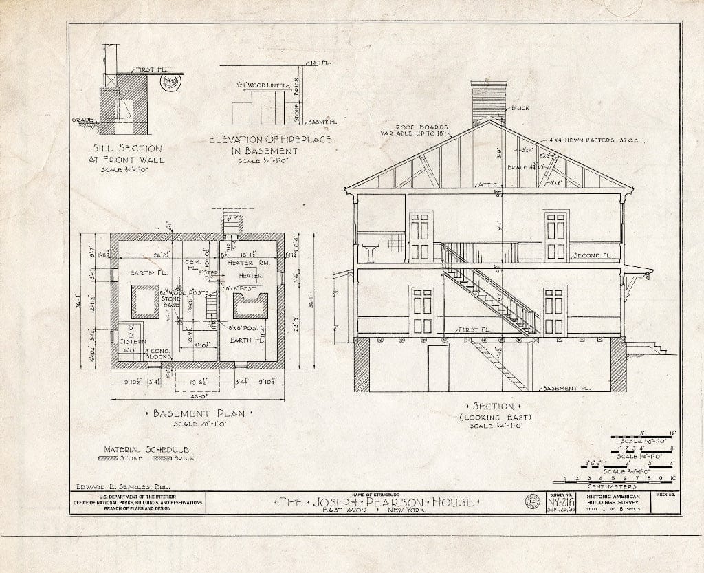 Historic Pictoric : Blueprint HABS NY,26-AVOE,1- (Sheet 1 of 8 ...