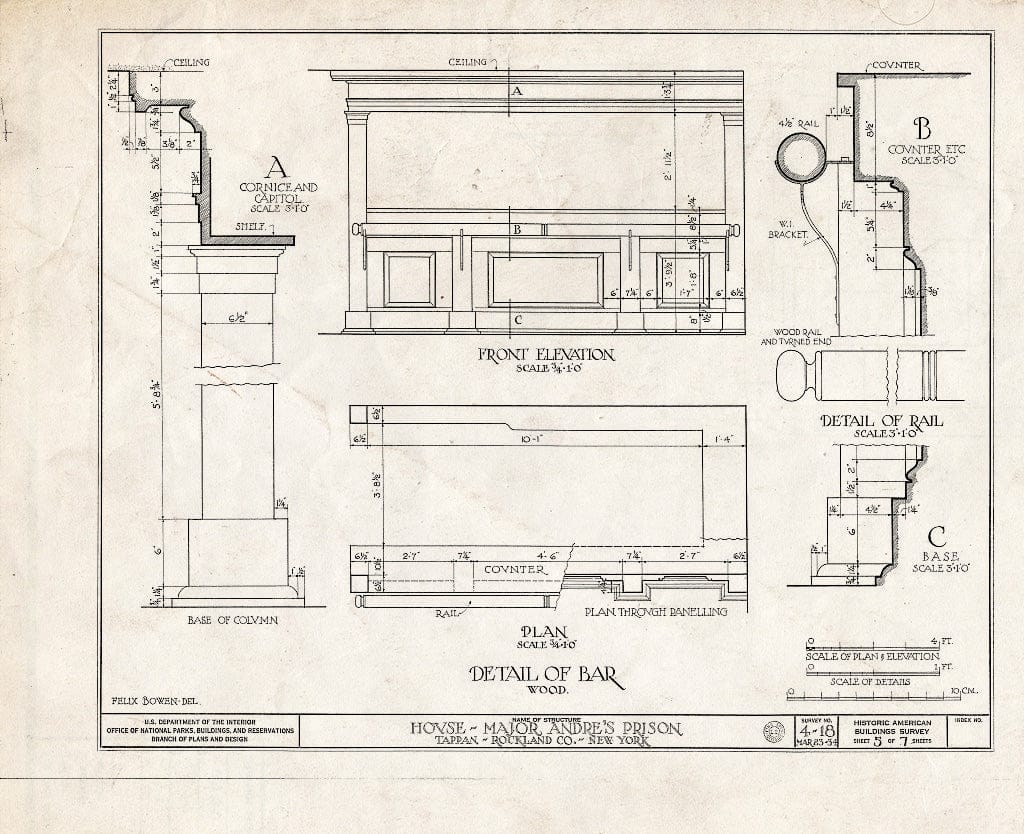 Historic Pictoric : Blueprint HABS NY,44-TAP,1- (Sheet 5 of 7) - Major ...